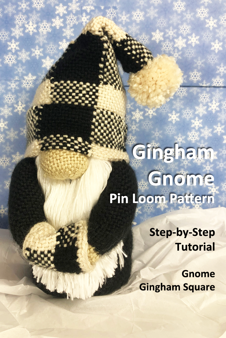 Gingham Gnome Pin Loom Pattern