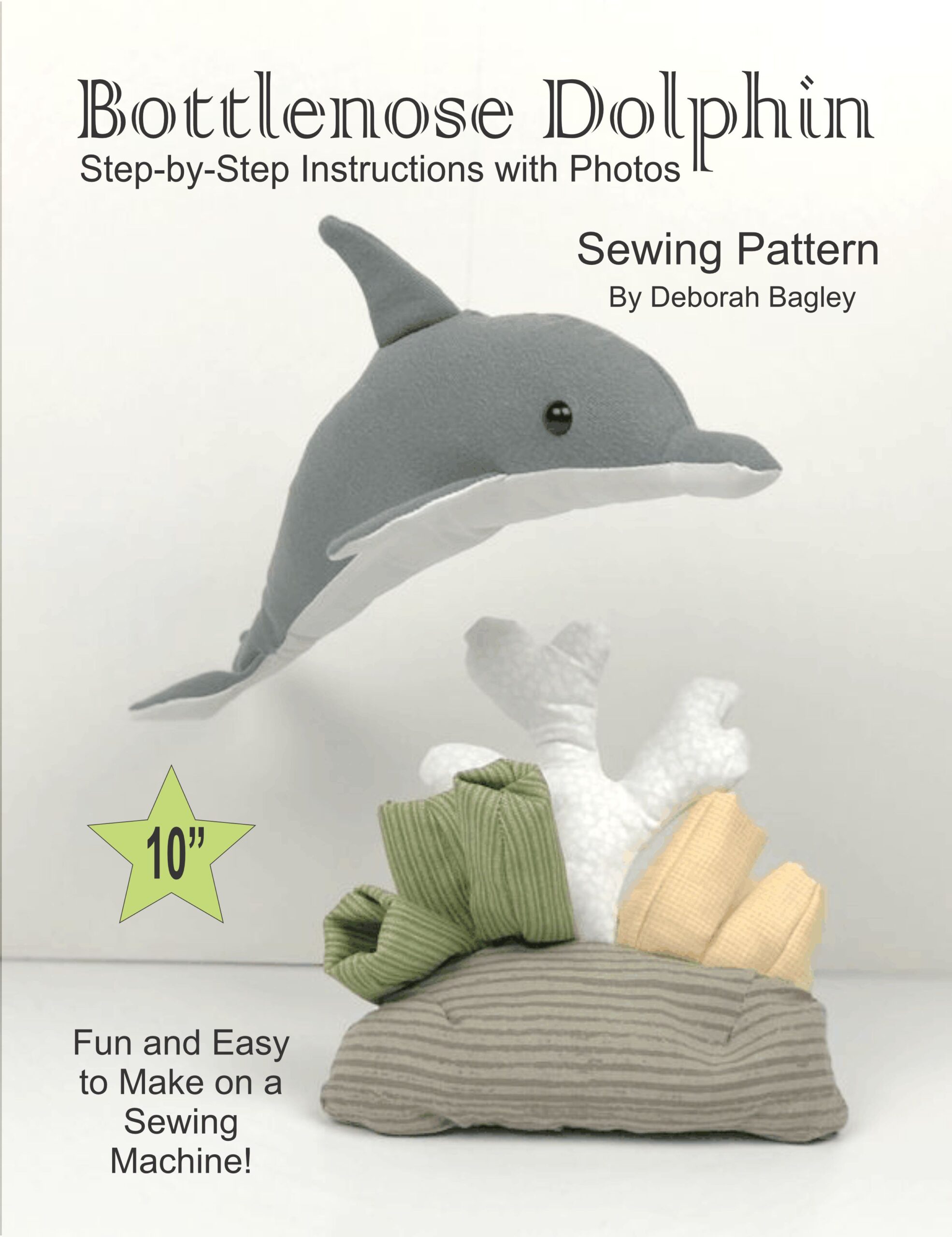 Bottlenose Dolphin Sewing Pattern with Templates Beginner Friendly