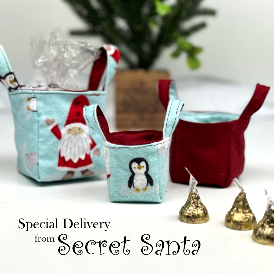 Secret Santa Mini Gift Baskets Sewing Pattern